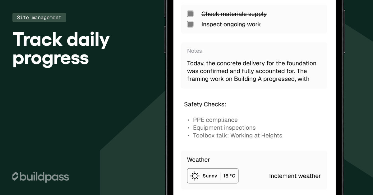 Site Diary | Construction Site Diary App Simplifies Daily Logging